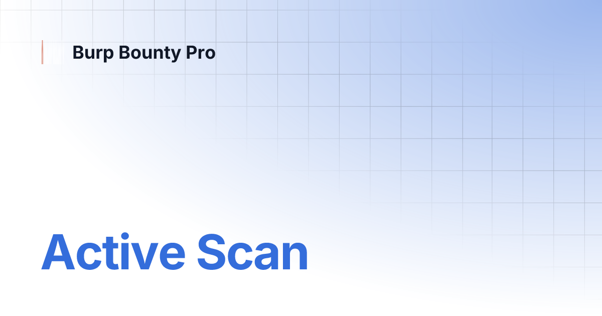 Active Scan | Burp Bounty Pro